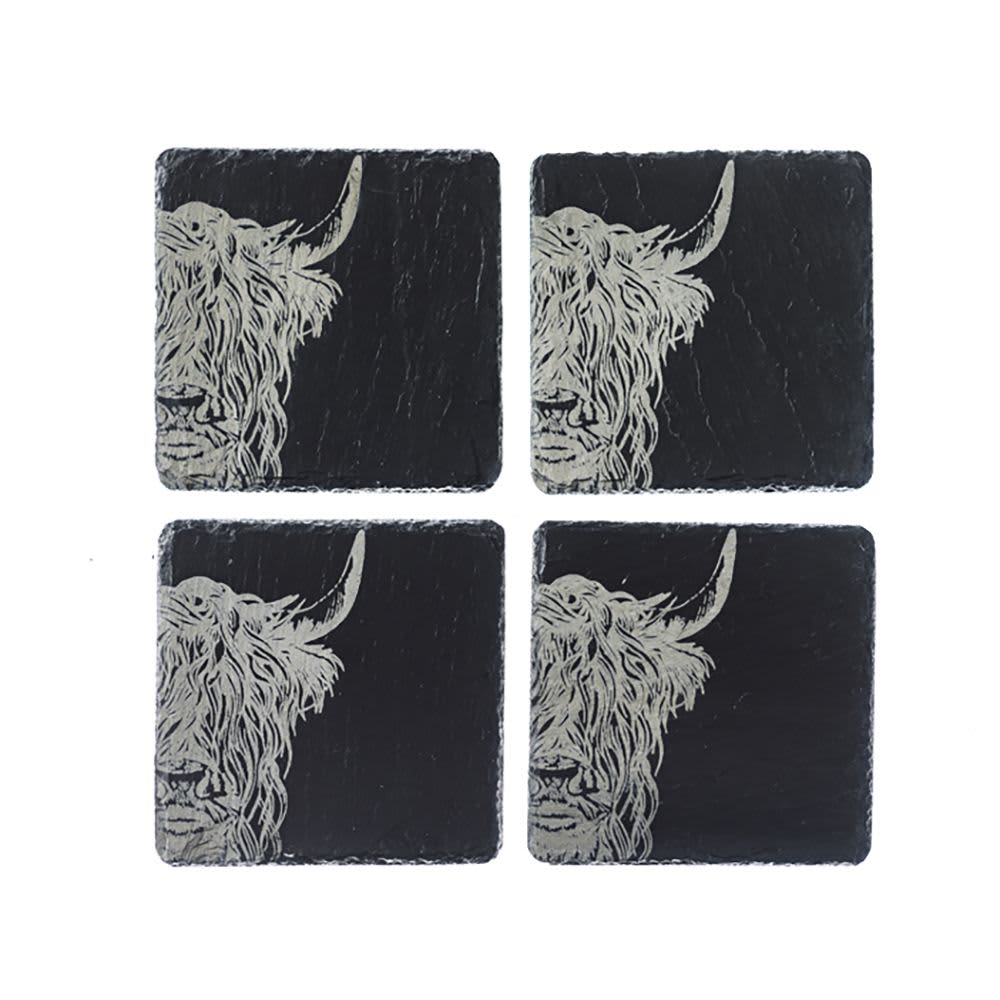 Coo Slate Coaster 4pack - Donegal Square
